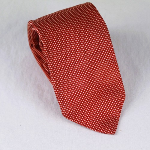 Luigi Borrelli Napoli Red Geometric Pattern 100% Silk Tie Italy 61" L 3 ...