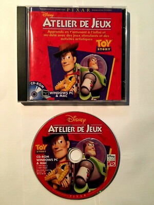 90's Toy Story Disney Pixar Atelier De Jeux PC-CD ROM Video Games Movie ...