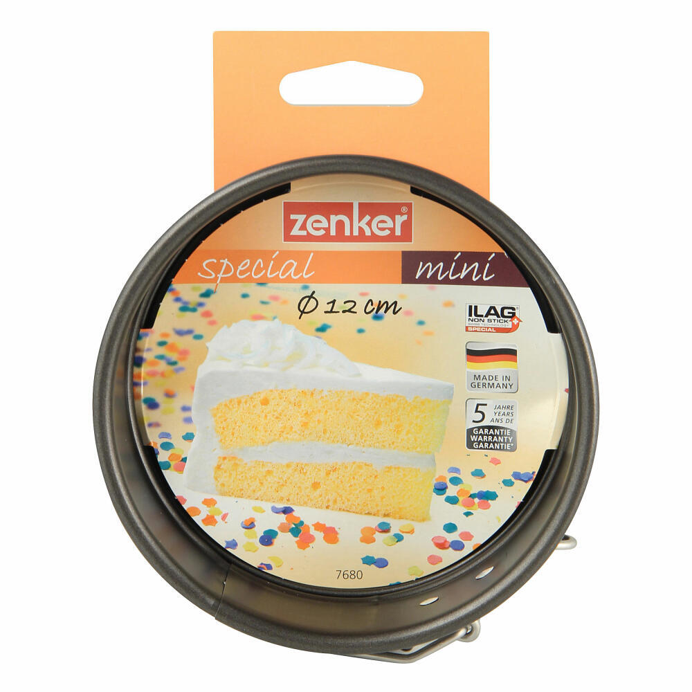 Zenker Special Mini Springform pan flat bottom Springform baking tin ...