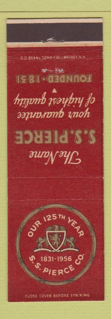 Matchbook Cover - SS Pierce Stores Boston MA | eBay