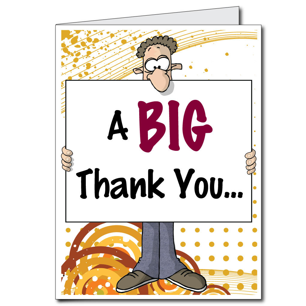 Giant Thank You Card, Big Thanks - 2' x 3' w/envelope- | eBay