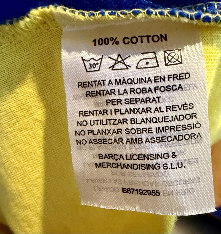 FC Barcelona 1974/75 Retro Away Long Sleeve Shirt Yellow Men’s XL ...
