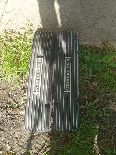 Vintage Edelbrock Classic Small Block Chevy Finned Aluminum Valve ...