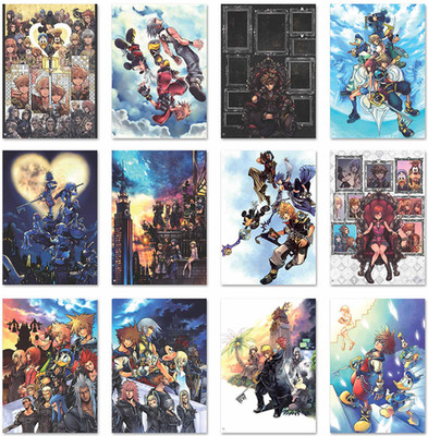 Kingdom Hearts Mini Clear Poster Collection 12 Pack Box A4 Size Square ...