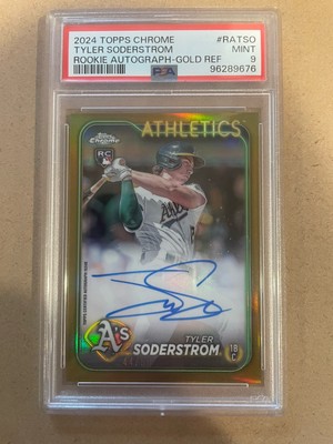 2024 Topps Chrome Rookie Auto Tyler Soderstrom #RA-TSO Gold Refractor ...