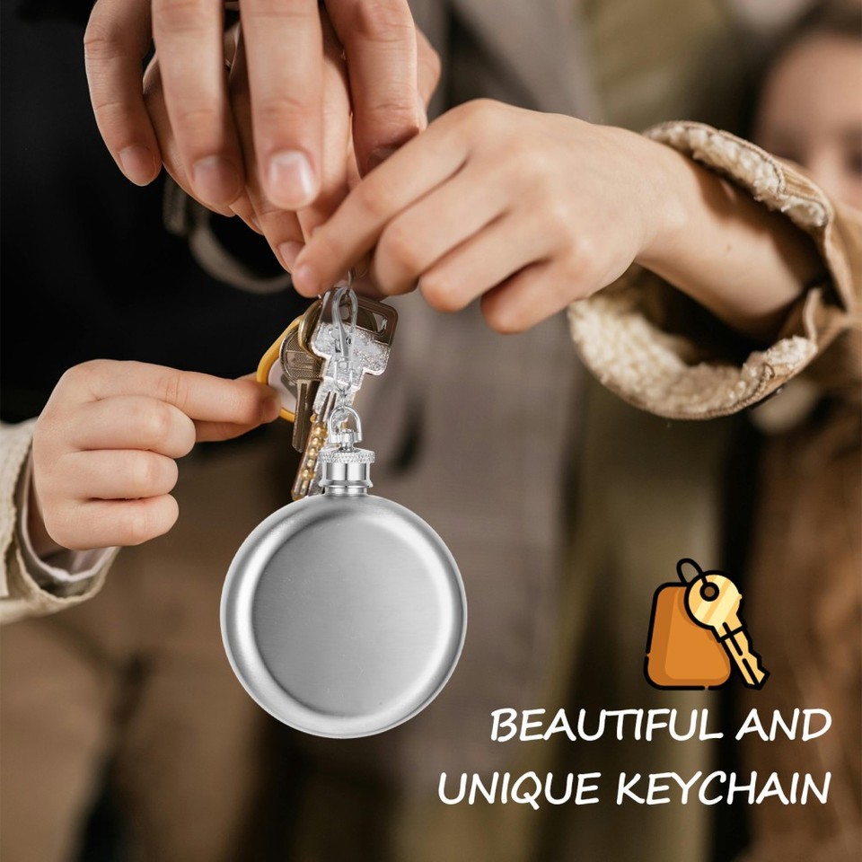 Mini Wine Flask Liquor Alcohol Flask with Key Chain Portable Flask ...