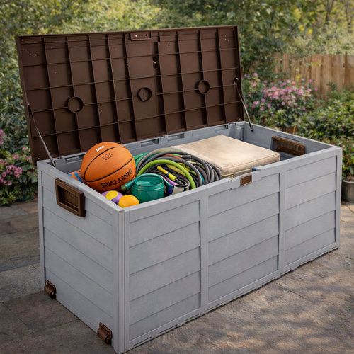 Outdoor Garden Storage Chest Cushion Box Waterproof 290L Waterproof ...