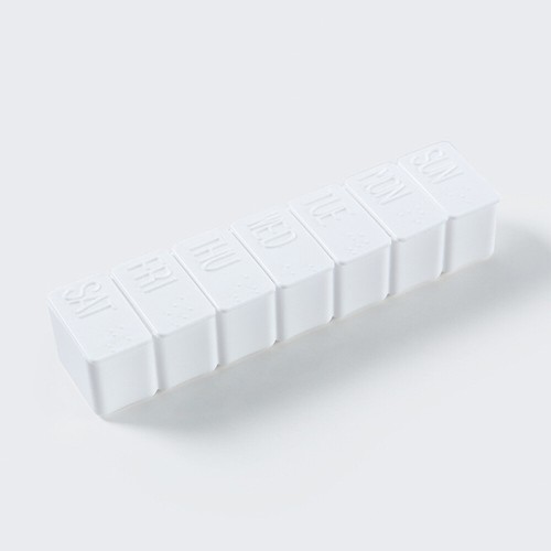 Weekly Medicine Case 7 Days Pill Dispenser Braille Pill Box Multi Pure ...