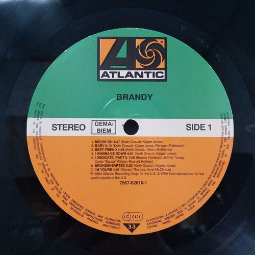 Brandy / Brandy 12" Vinyl Record LP 1st Debut Album I WANNA BE DOWN ...
