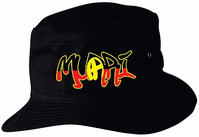 Murri Aboriginal Flag Hat Black Small/Med 57cm Indigenous Flag Bucket ...