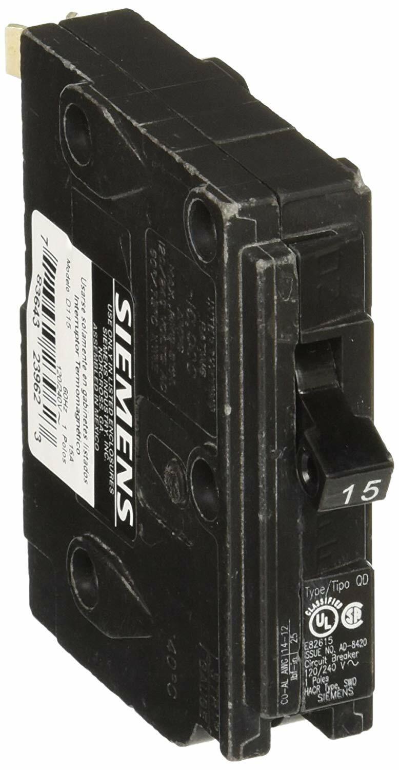 Connecticut Electric D215 15A 1P Circuit Breaker Replacement Square-D ...