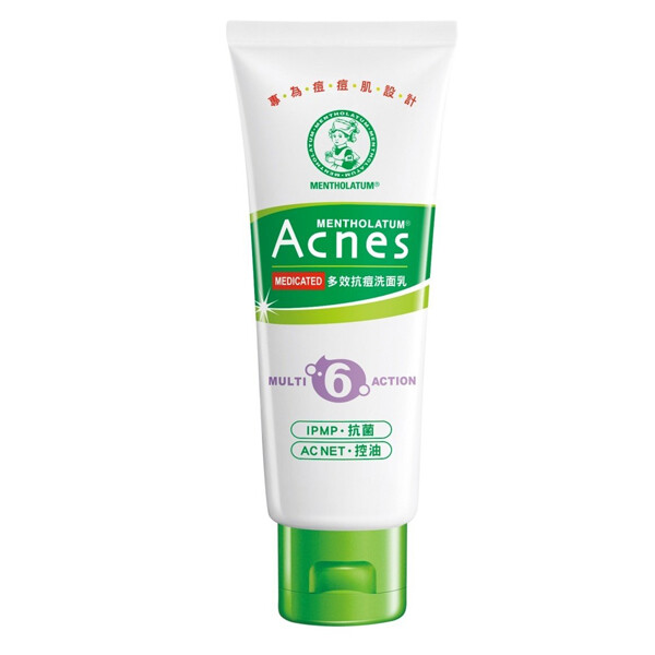 [MENTHOLATUM] Acnes Medicated 6 in 1 Multi Action Facial Wash Cleanser ...