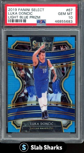 2019 PANINI SELECT #67 LUKA DONCIC LIGHT BLUE PRIZM /299 GEM MINT PSA ...