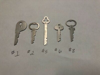 National Cash Register Keys #1, #2, #5, #6, #8. Fits 500 Class Cash ...