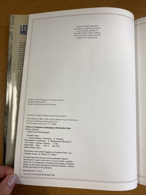 Lessons from Michelangelo by Michael Burban (1986, Hardcover) for sale ...