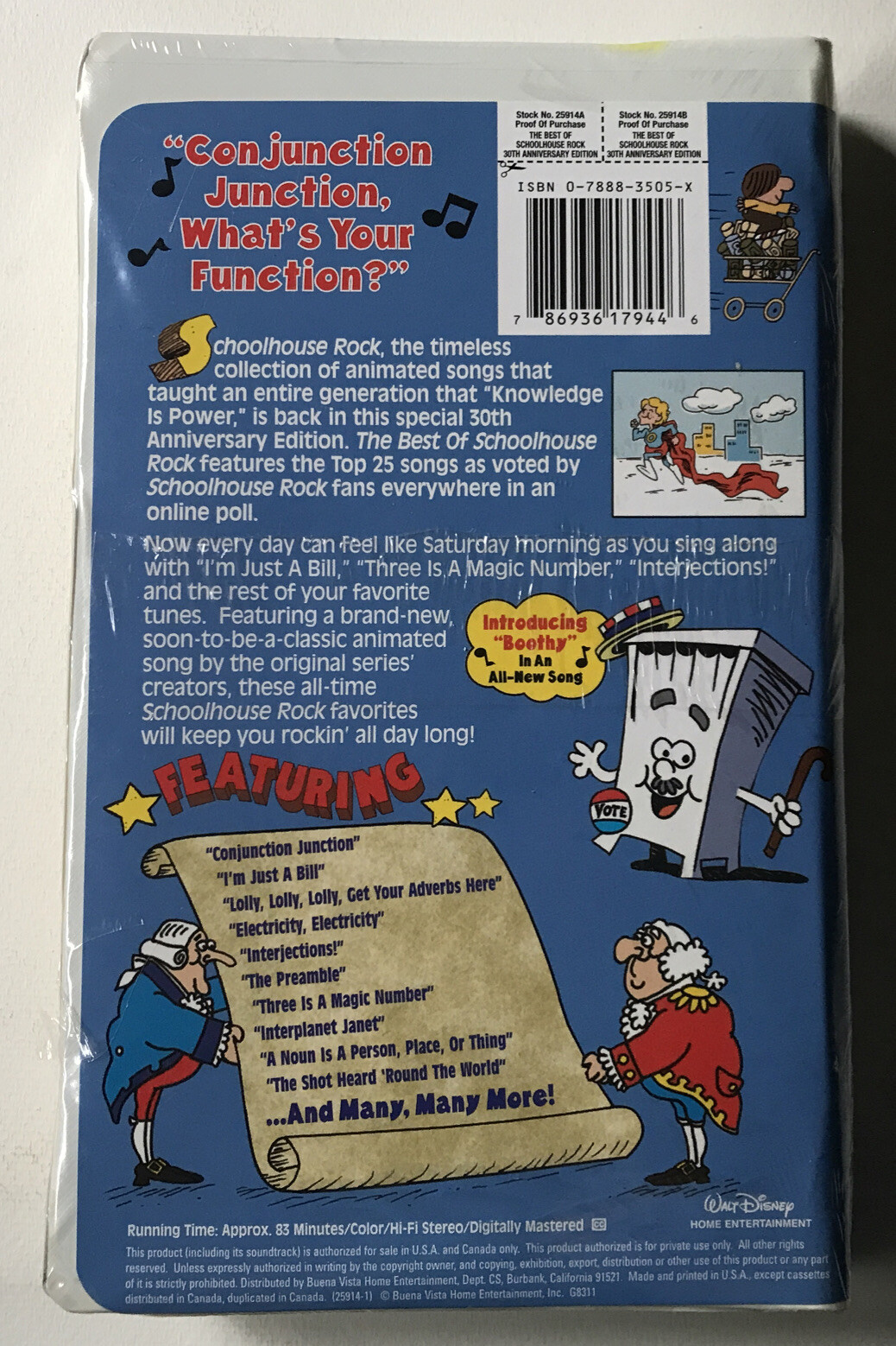 The Best of Schoolhouse Rock (VHS, 2002) for sale online | eBay