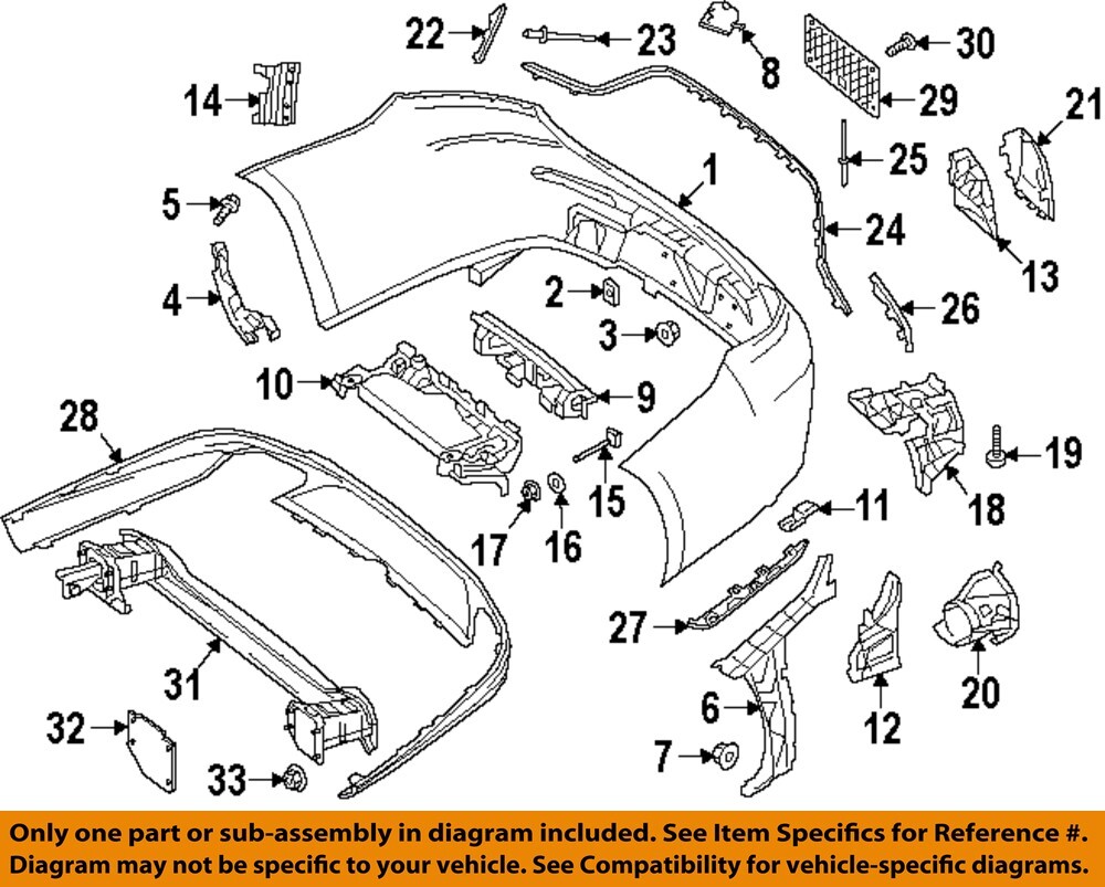 MERCEDES OEM 15-16 S65 AMG Rear Bumper-License Plate Mount 0008103700 ...