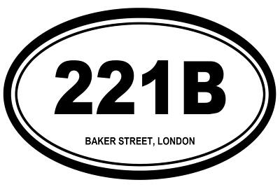 221B Baker Street Oval Sticker Decal london sherlock holmes | eBay