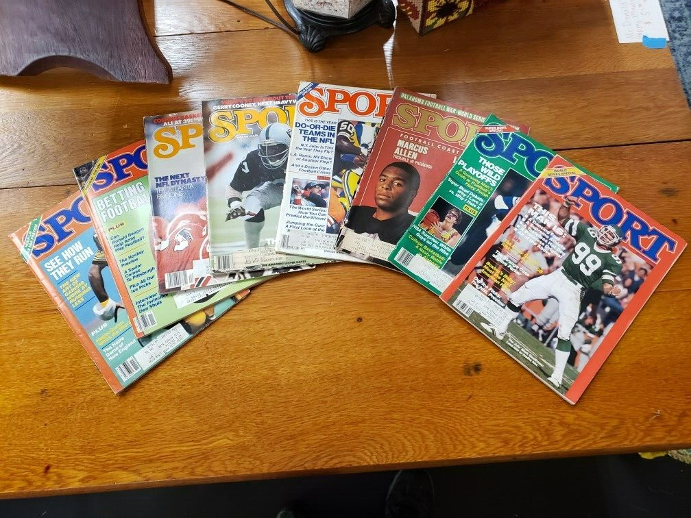 8 Vintage Sport Magazine Lot 1983 1984 1985 Football Marcus Allen Tony ...