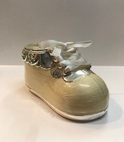 Shoe Boot Money Box Piggy Bank Silver Plated Boy or Girl Baby ...