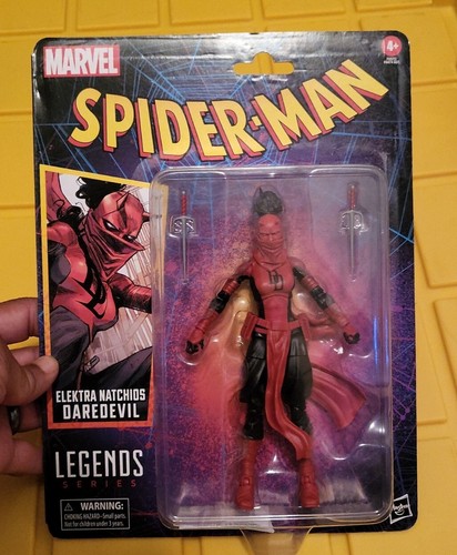 Hasbro Marvel Legends Elektra Daredevil Spider-Man Retro CARD 6" | eBay