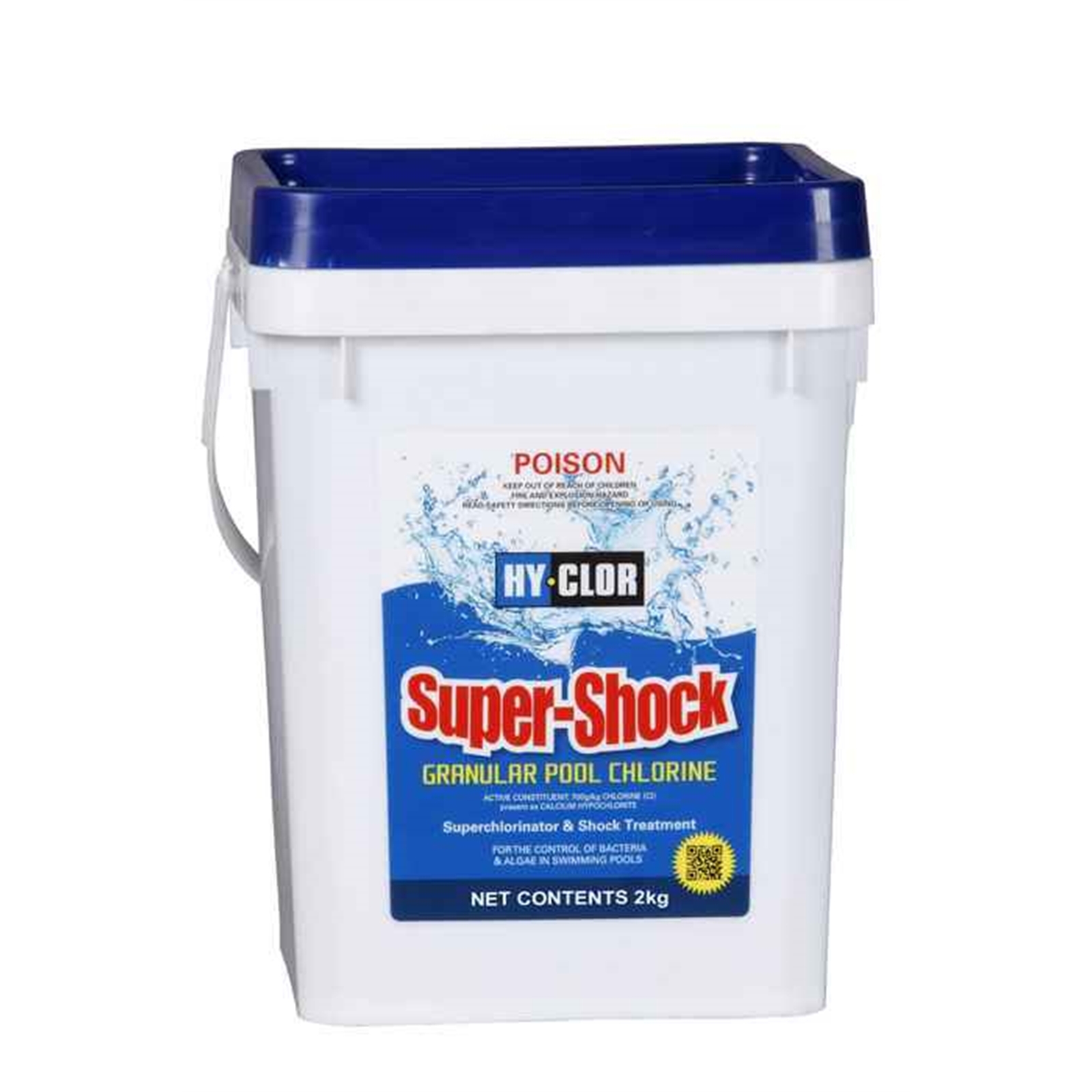 Hy-Clor Super Shock Granular Pool Chlorine 2Kg, controls Algae ...