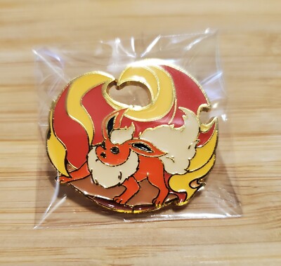Pokemon Flareon Brooch Anime Enamel Pin | eBay