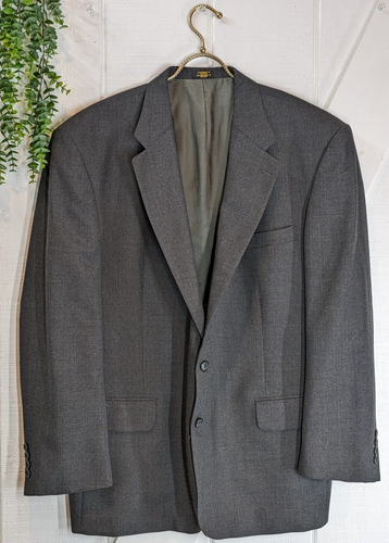 50R🚨Stafford Worsted Wool Blend Blazer Jacket SportCoat XL Big Man Tall ...