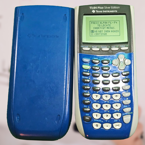 Texas Instruments T1-84 Plus Silver Edition Graphing Calculator w/ Blue ...