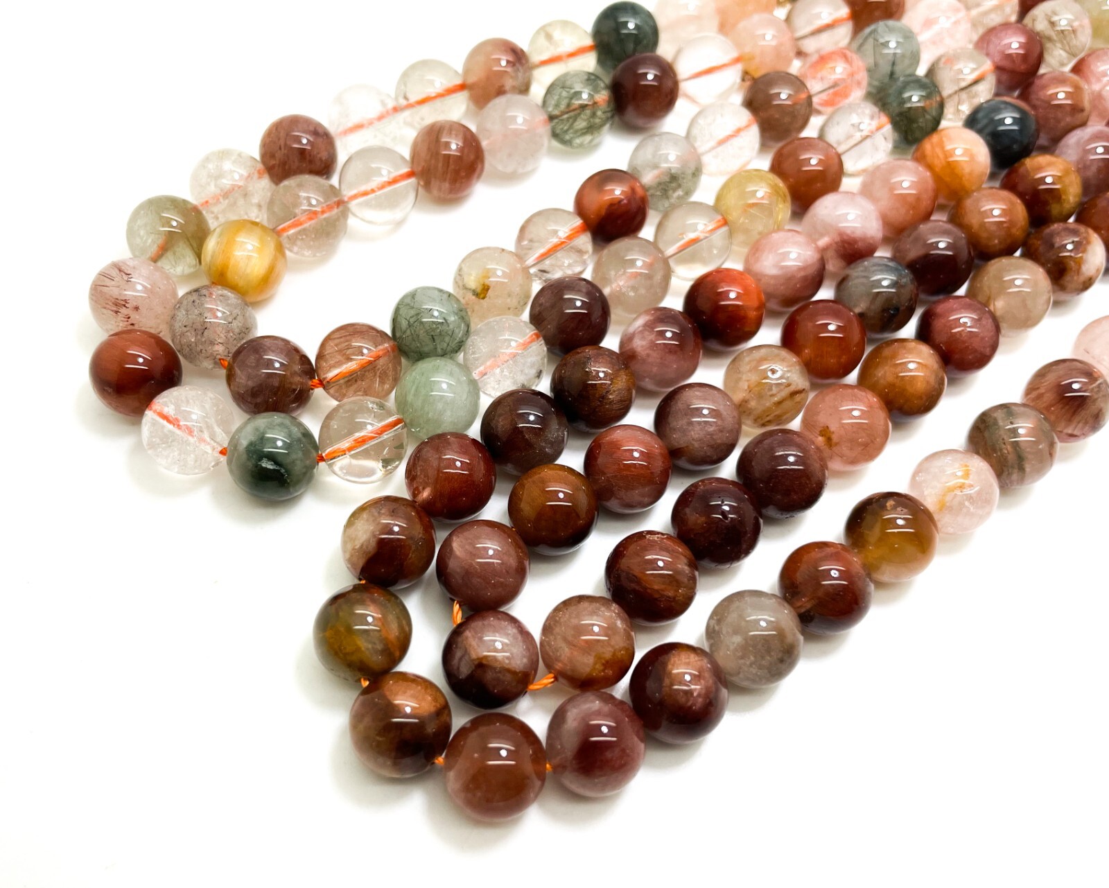 Natural AAA Red Rutile Quartz Smooth Polished Round Sphere Gemstone ...