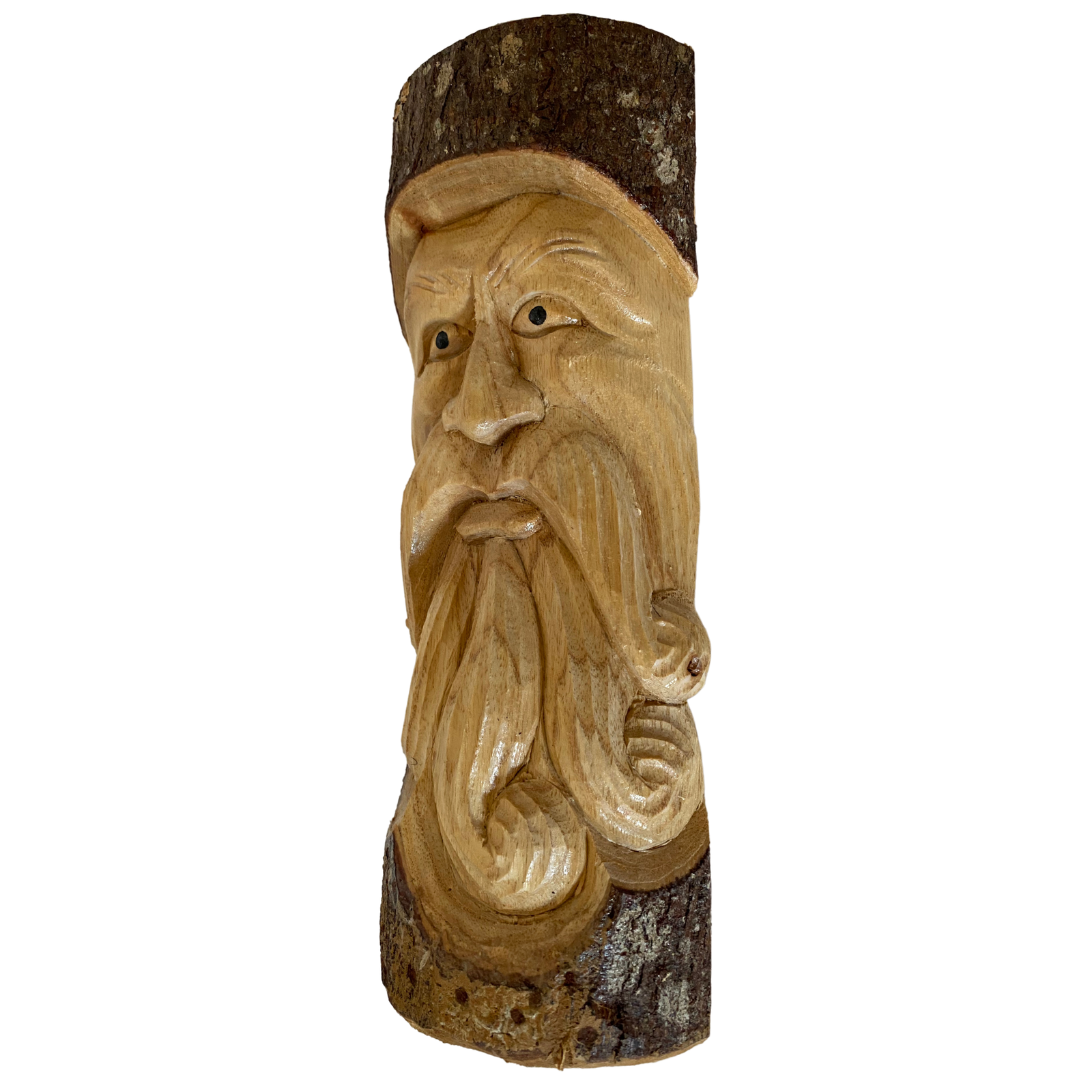 Tree Spirit Old Man Wizard Mask wall art sculpture hand carved Wood 12 ...