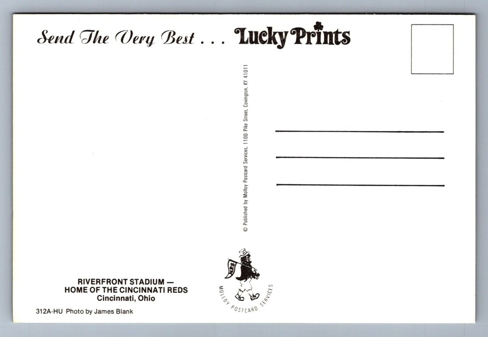 Postcard Vtg Ohio Riverfront Stadium Cincinnati Reds MLB Baseball 4x6 ...