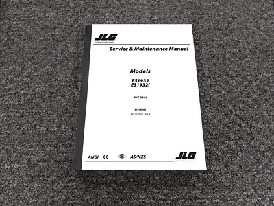 JLG ES1932 ES1932i Scissor Lift PVC 2010 Service Maintenance Manual ...