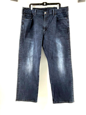 Levi's Men's 569 Straight Dark Wash Mid Rise Red Tab 5 Pocket Jeans ...