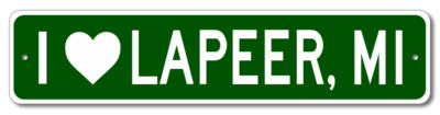 I Love Lapeer, Michigan Metal Wall Decor City Limit Sign - Aluminum | eBay