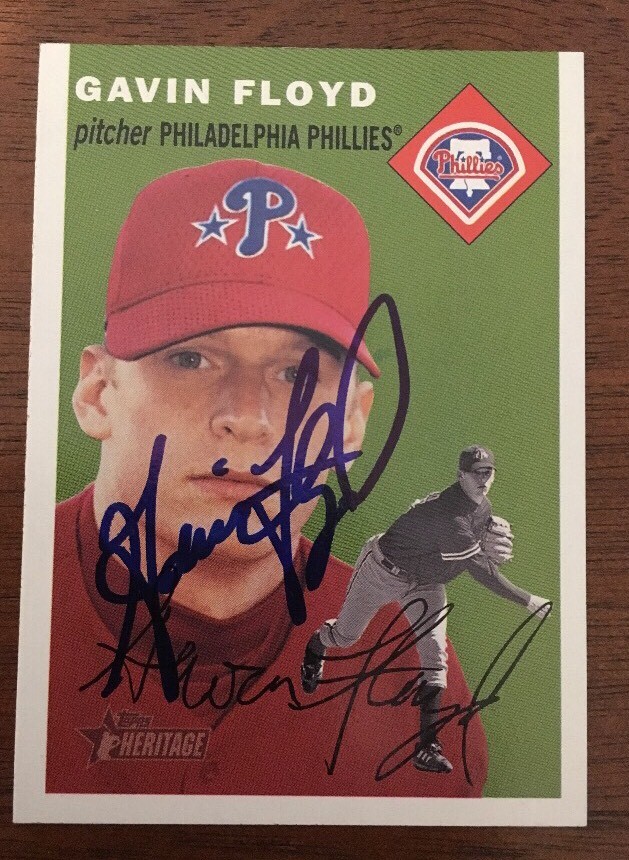 GAVIN FLOYD 2003 TOPPS HERITAGE AUTOGRAPHED SIGNED AUTO BASEBALL 247 ...