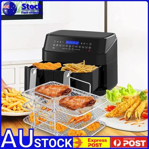 3-Layer BBQ Grill Racks Stainless Steel Steam Rack Multifunctional ...