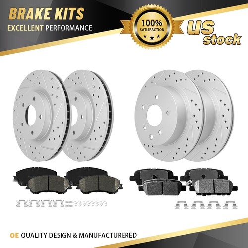 Front & Rear Disc Brake Rotors Brake Pads for 2014 2015 2016 - 2020 ...