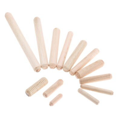 Fluted Grooved Glue Wood Round Dowel Pin Craft Cabinet Drawer Wooden ...