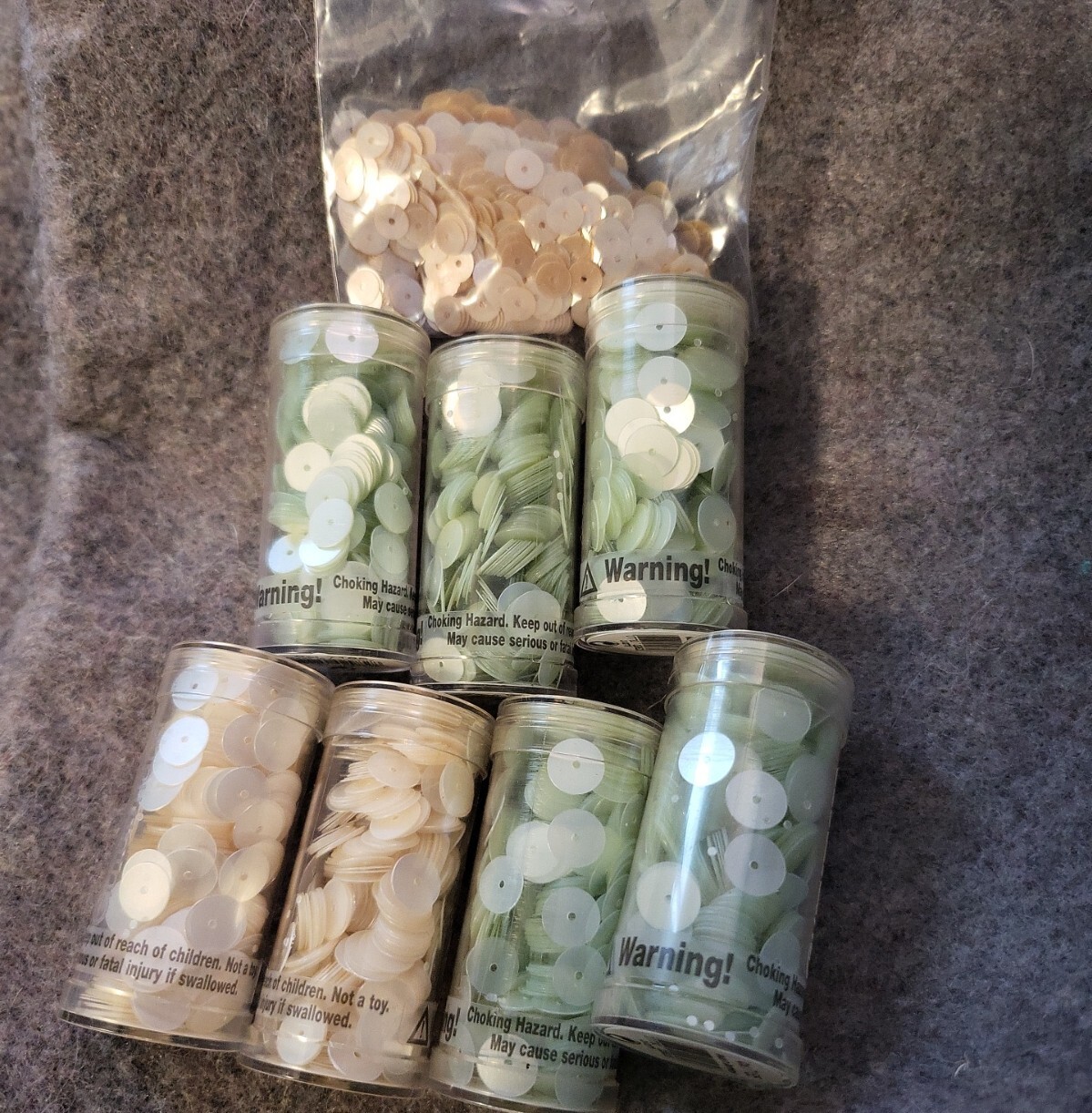 7 GUTERMANN 8mm Round Flat Sequins -10.5 Grams Ea. Color 7165 (5 ...