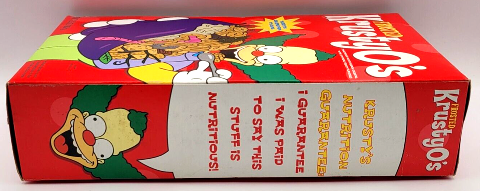 FROSTY KRUSTY O'S CEREAL SIMPSONS MOVIE TV FILM CLOWN SEALED KWIK-MART ...