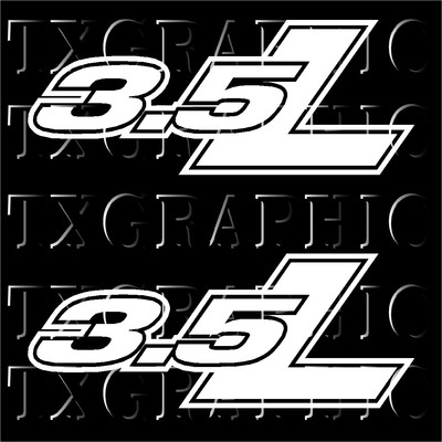 3.5 L LITER CC Engine Size Decal Sticker Ford Ecoboost F-150 Twin Turbo ...