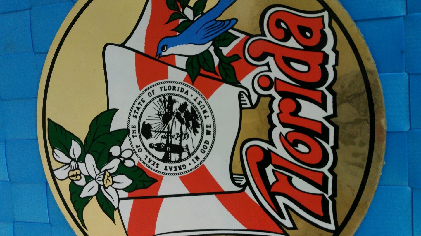 Vintage Original FasCal State of Florida Decal Sticker | eBay