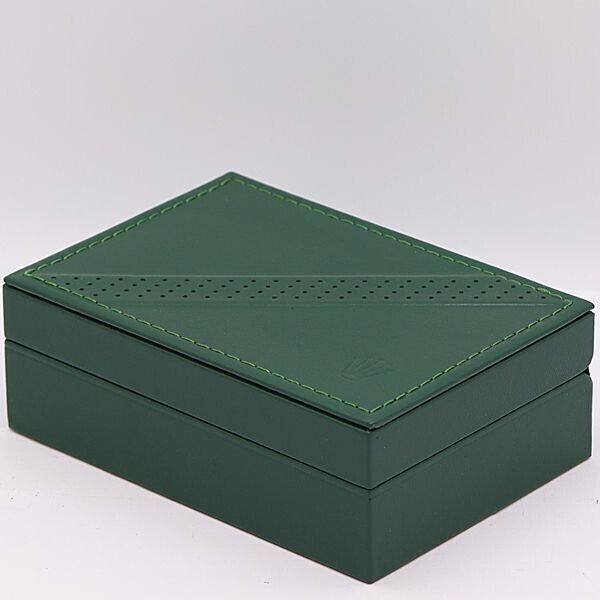 VINTAGE GENUINE ROLEX watch box case 68.00.2 Green wood leather ...