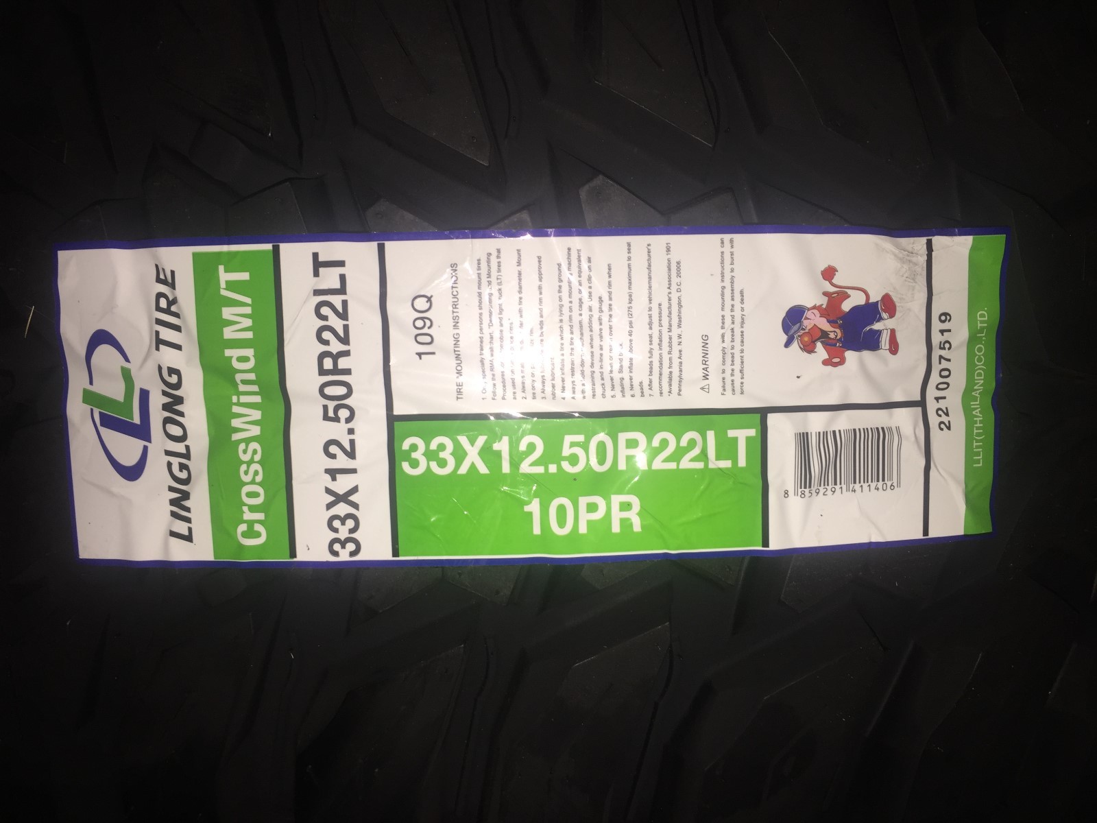 33 12.50 22 Crosswind MT Tires 10 Ply 33X1250R22 33x12.50R22 4 New Mud ...