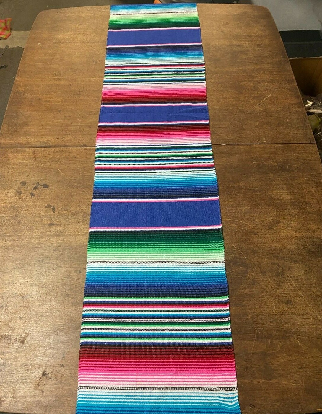 Mexican Sarape Table Runner 81"X14" 1st quality XLARGE ,Saltillo ...