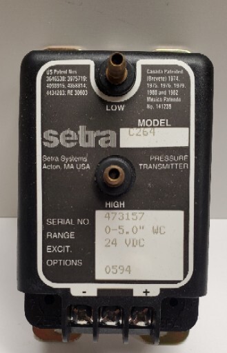 ^^ SETRA MODEL 264 - DIFFERENTIAL PRESSURE TRANSDUCER - 264100-15-NEW ...