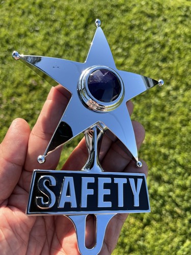 NEW BLUE DOT SAFETY STAR LICENSE PLATE TOPPER THAT LIGHTS UP ! CAR ...