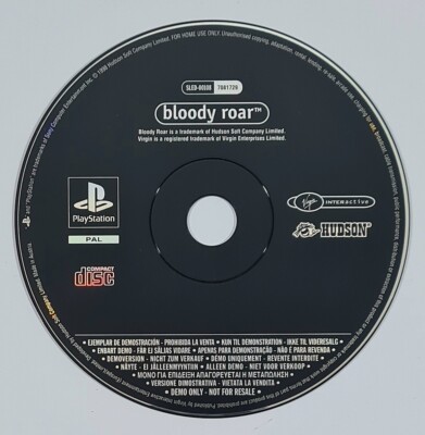 Hudson Soft Virgin PlayStation PSX DEMO SLED-00108 BLOODY ROAR PAL 3D ...