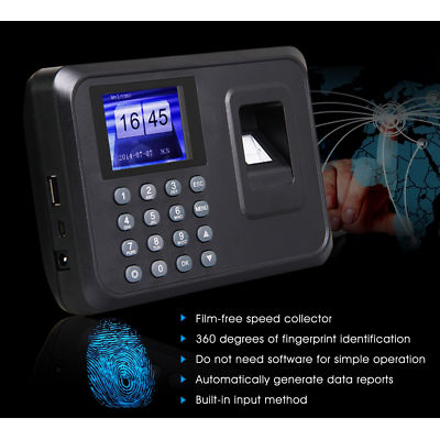 Employee Attendance Clocking in Machine with Fingerprint Identification ...